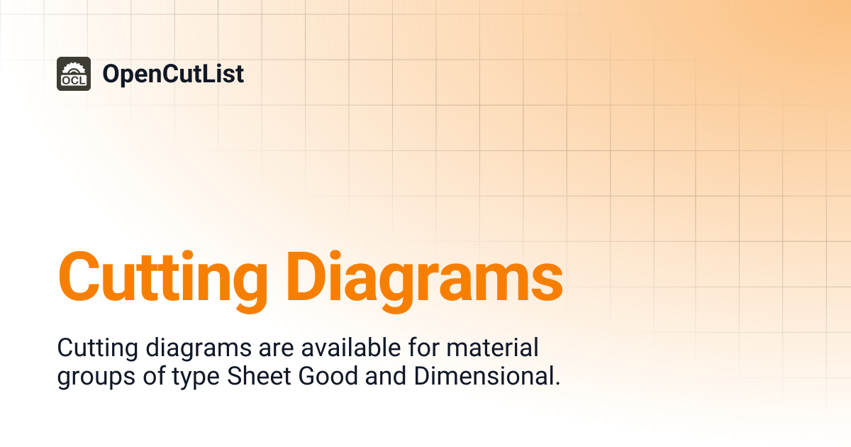 Cutting Diagrams | OpenCutList