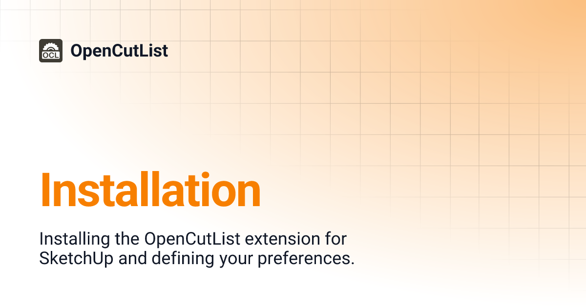 Installation | OpenCutList